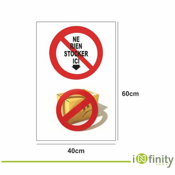 Plaque ne rien stocker ici