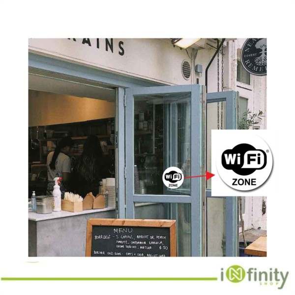 Autocollant zone wifi