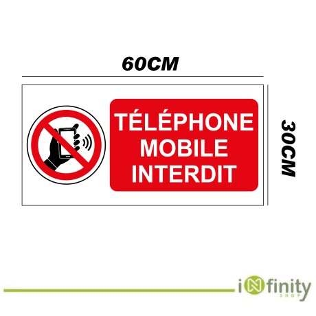 Panneau téléphone mobile interdit